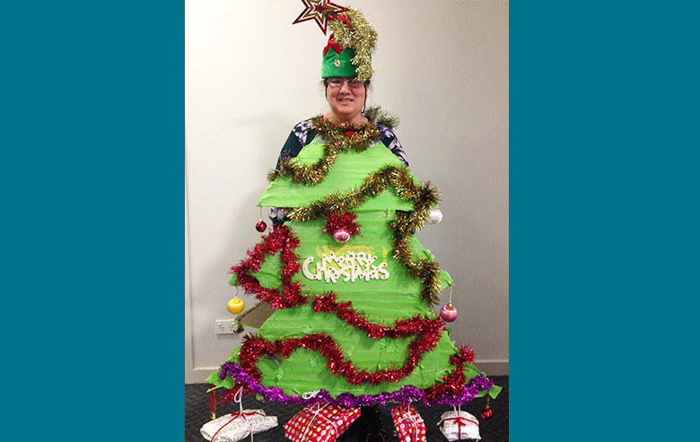 Denise’s Xmas costume wins top prize | Yooralla